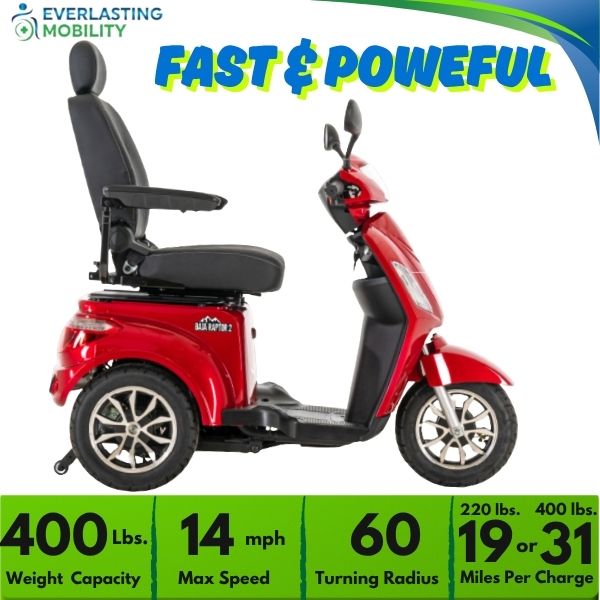 Pride Mobility 3-Wheel Scooter Baja Raptor 2